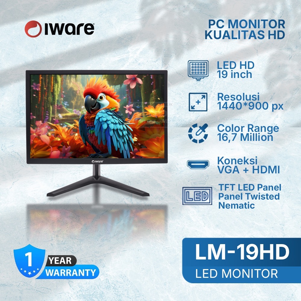 Jual ALGOO - Monitor LED LM-19HD 19 Inch Full HD Layar Tajam Jernih Dan ...