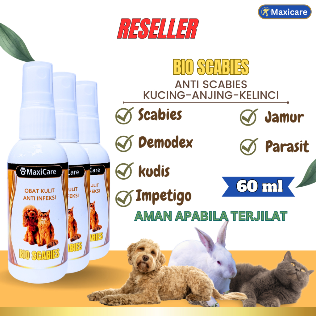 Jual RESELLER - Maxicare Bio Scabies Spray Obat Jamur Kucing 60ml ...