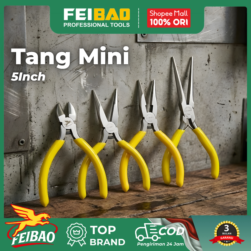 Jual FEIBAO Tang Mini 5 Inch SK-45 - Tang Presisi 125mm Kuat & Tajam ...