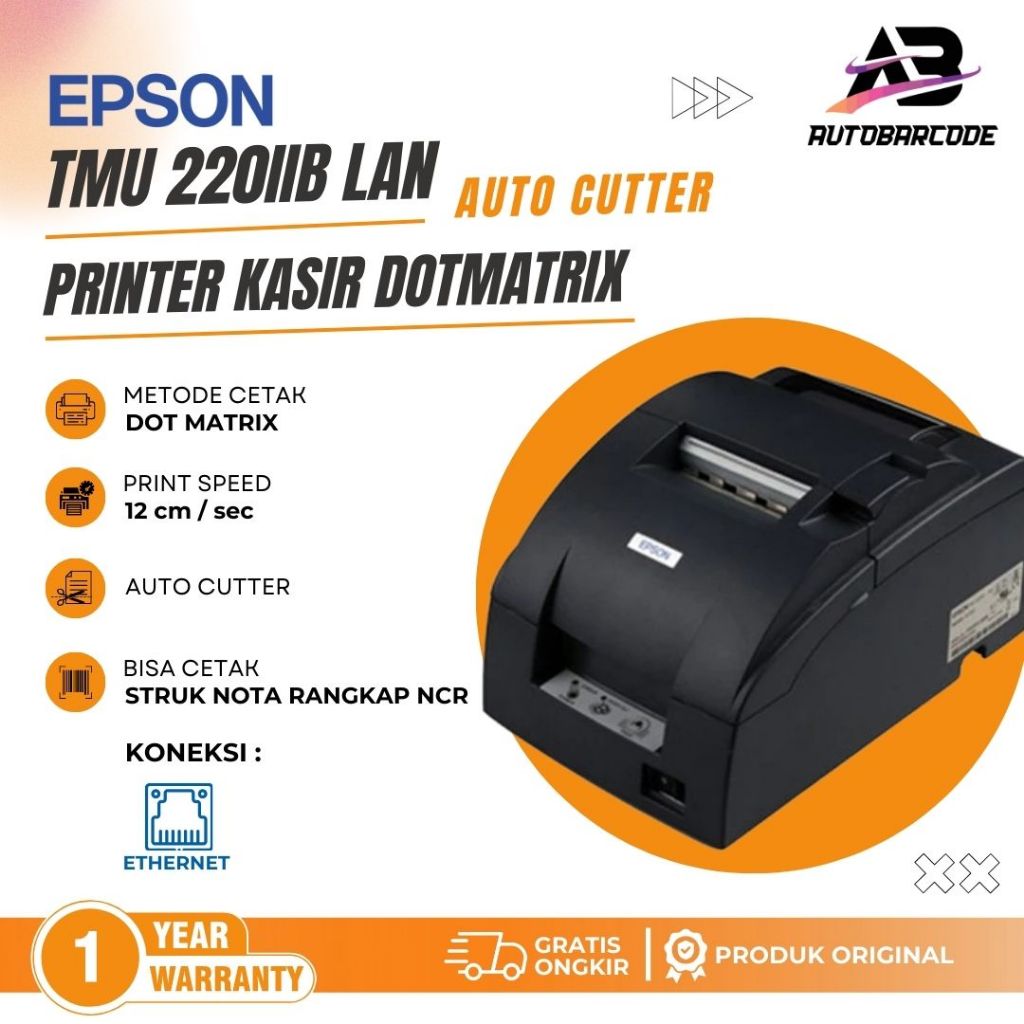 Jual Epson TMU 220IIB Autocutter LAN USB Printer Kasir Dotmatrix ...
