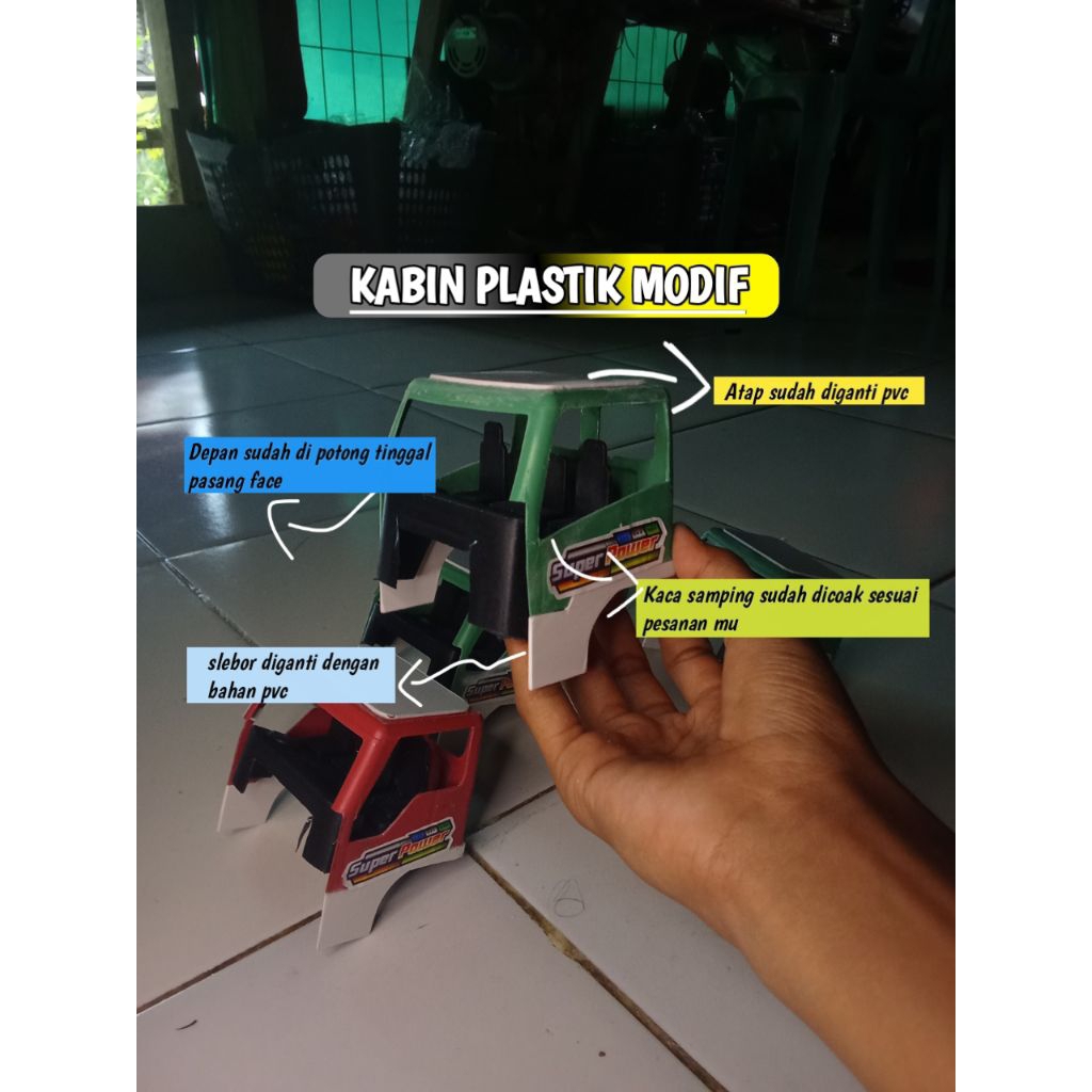 Jual Kabin miniatur truk plastik modifan paling murah (pre order ...