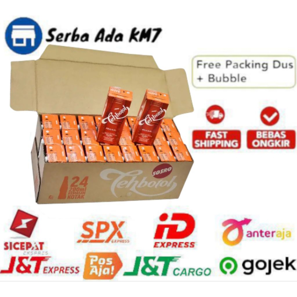Jual TEH BOTO SOSRO 200 ML KEMASAN KOTAK 1 DUS ISI 24 PCS | Shopee ...