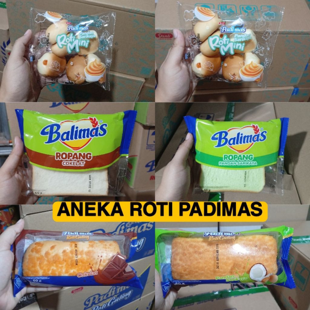 Jual 1 DUS Padimas Roti Mini/Guling/Ropang isi 60 Pcs | Shopee Indonesia