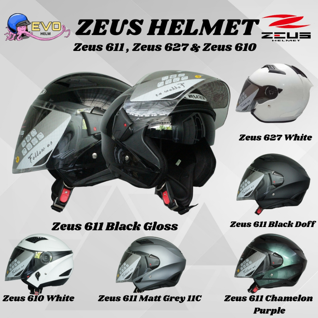 Jual ZEUS ZS 610_ZEUS ZS 611_ZEUS ZS 627 - SOLID / MOTIF DOUBEL VISOR ...
