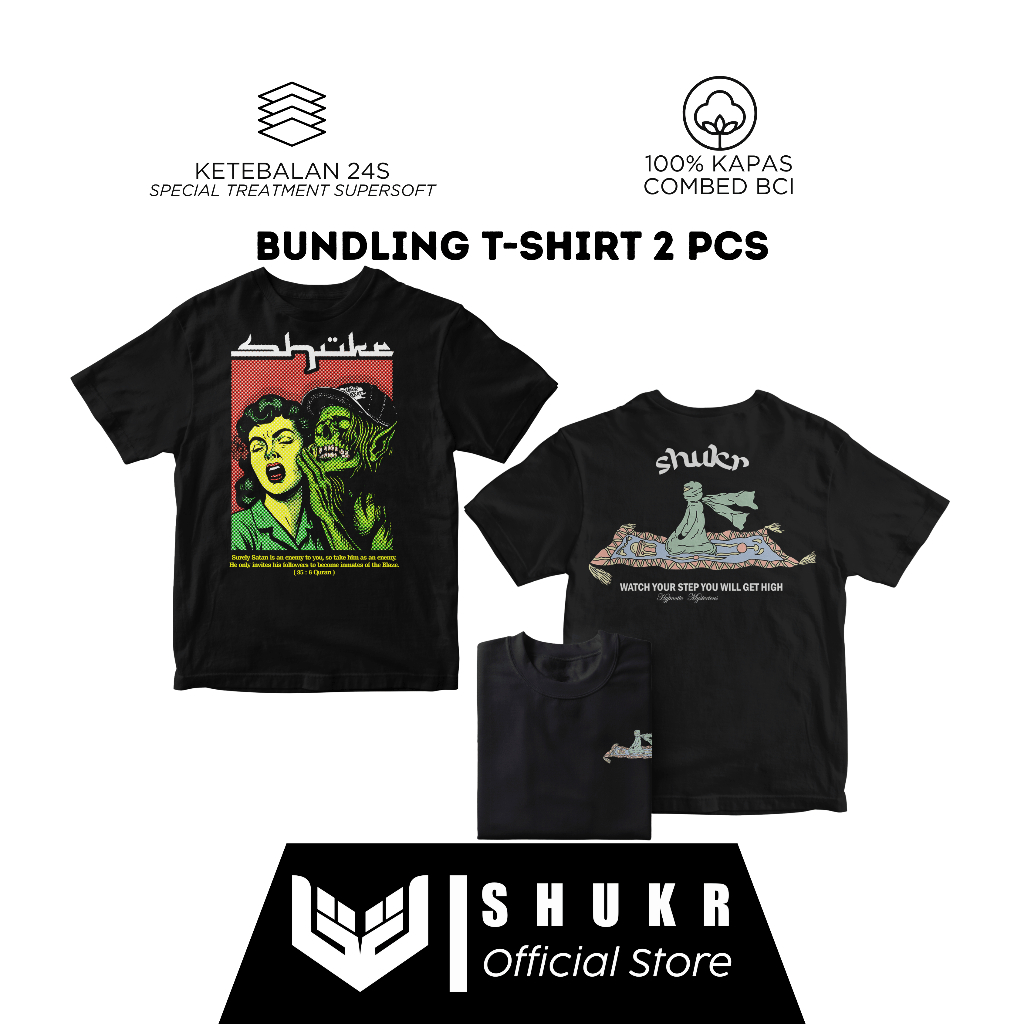 Jual TSHIRT SHUKR SPECIAL BUNDLING | Shopee Indonesia