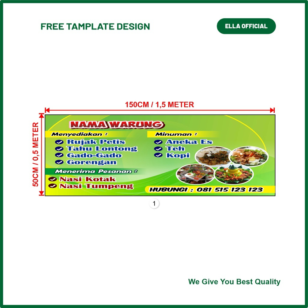 Jual CETAK BANNER WARUNG CUSTOM FLEXY 280gr | Shopee Indonesia