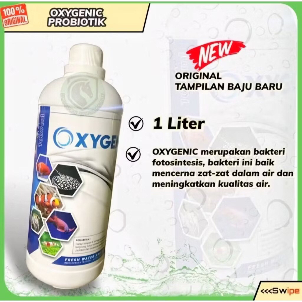 Jual OXYGENIC PROBIOTIK STARTER / PROBIOTIC BAKTERI KOLAM AQUARIUM 1L ...