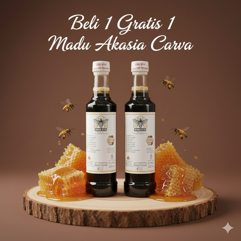 Jual BELI 1 GRATIS 1 MADU HUTAN AKASIA SUMATRA grade A (berat 1 botol ...