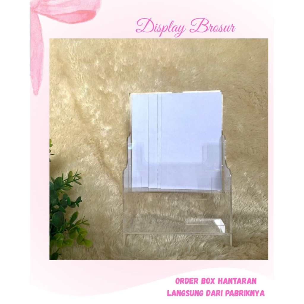 Jual Display brosur akrilik | rak brosur lipat 2 susun | akrilik ...