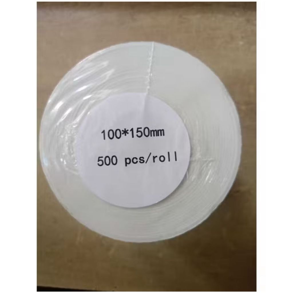 Jual KERTAS LABEL THERMAL 100X150 mm isi 500 lembar STICKER BARCODE ...