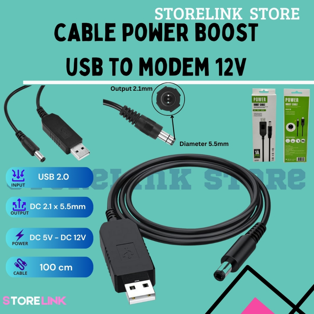 Jual Kabel Step Up USB 5V To 12V DC Converter Adapter Kabel usb power ...