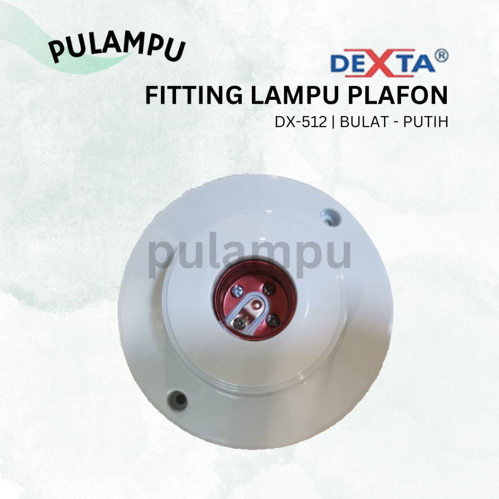 Jual DEXTA Fitting Lampu Plafon | Fitting Lampu Colok Bulat Besar Putih ...
