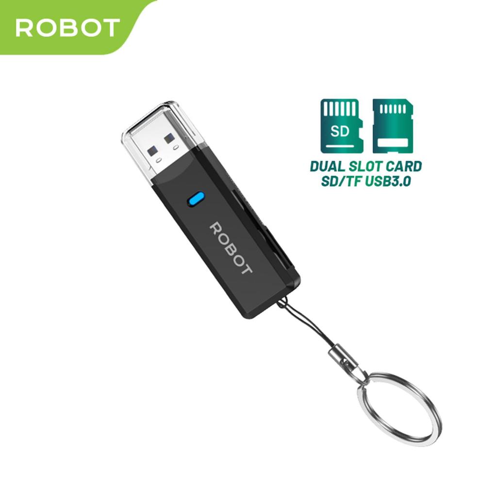 Jual ROBOT CR102S USB 3.0 Cap Design with 2 Slot Card Reader Black ...