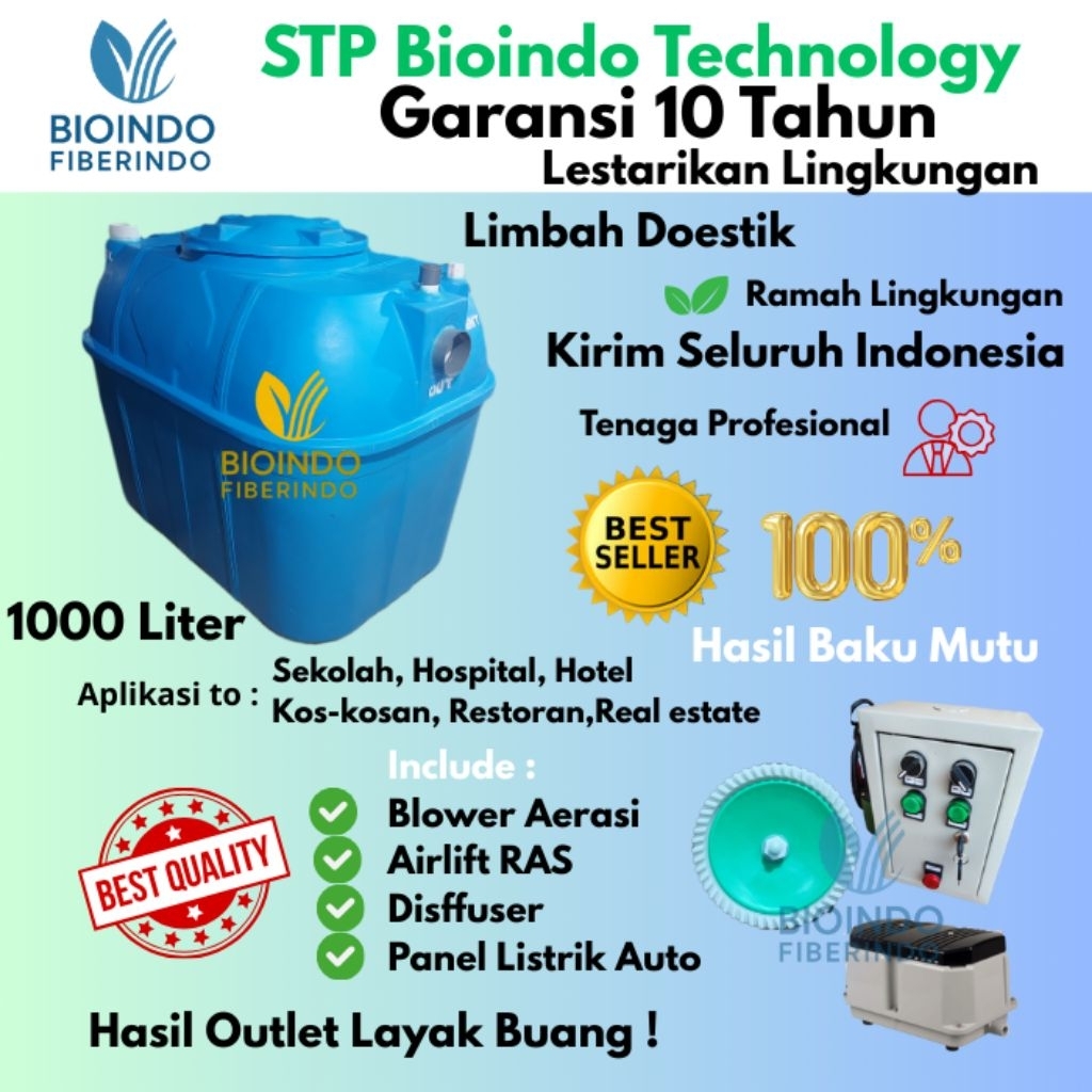 Jual STP IPAL 1000 Liter Domestik Bioindo - IPAL Bioindo - ipal mbg ...