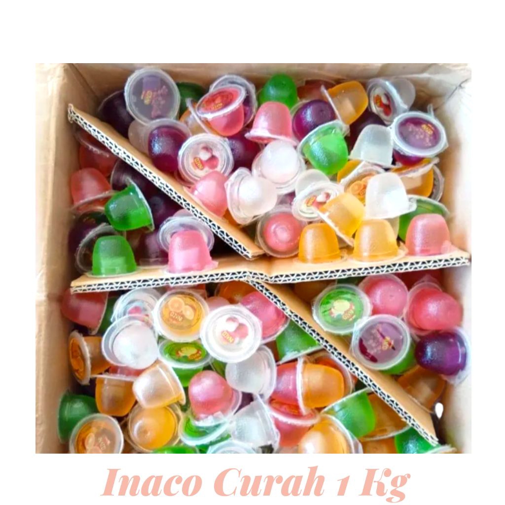 Jual Inaco jelly Cup Mix 1 kg / Inaco Mini jelly with nata de coco ...