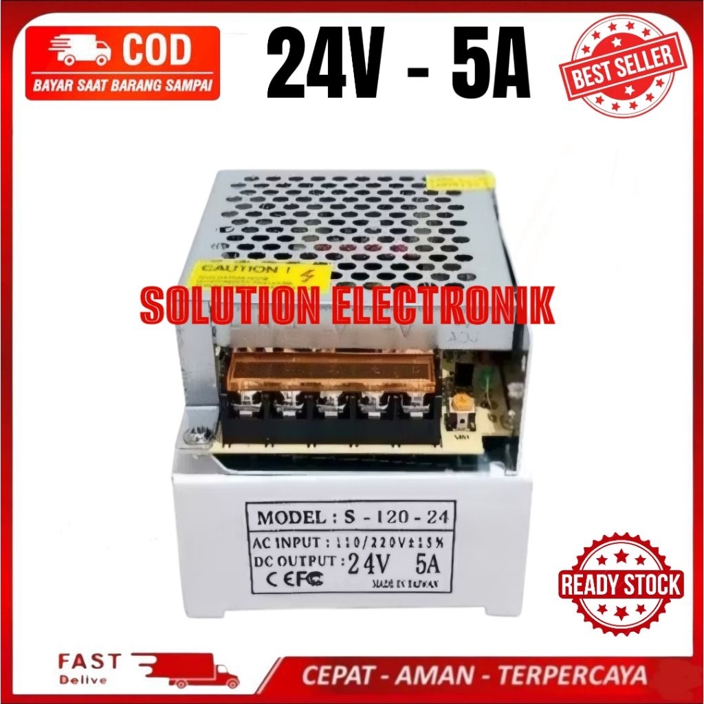Jual Switching Power Supply PSU 24V 5A High Quality, 24 Volt 5 Ampere ...