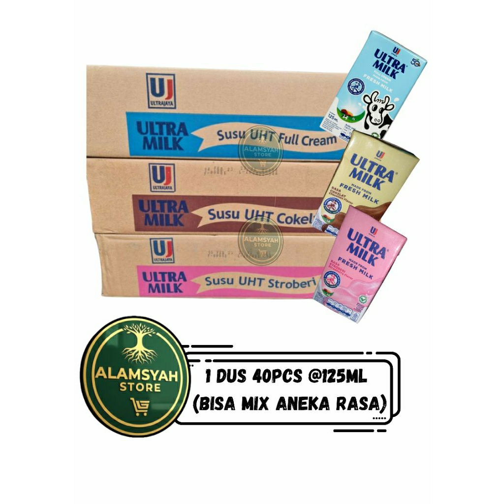 Jual Susu Ultra Milk UHT 125ml 1 Dus isi 40Pcs (Bisa Mix Varian Rasa ...