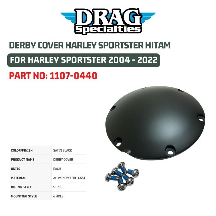 Jual DERBY COVER HARLEY SPORTSTER HITAM FOR HARLEY SPORTSTER 2004 ...