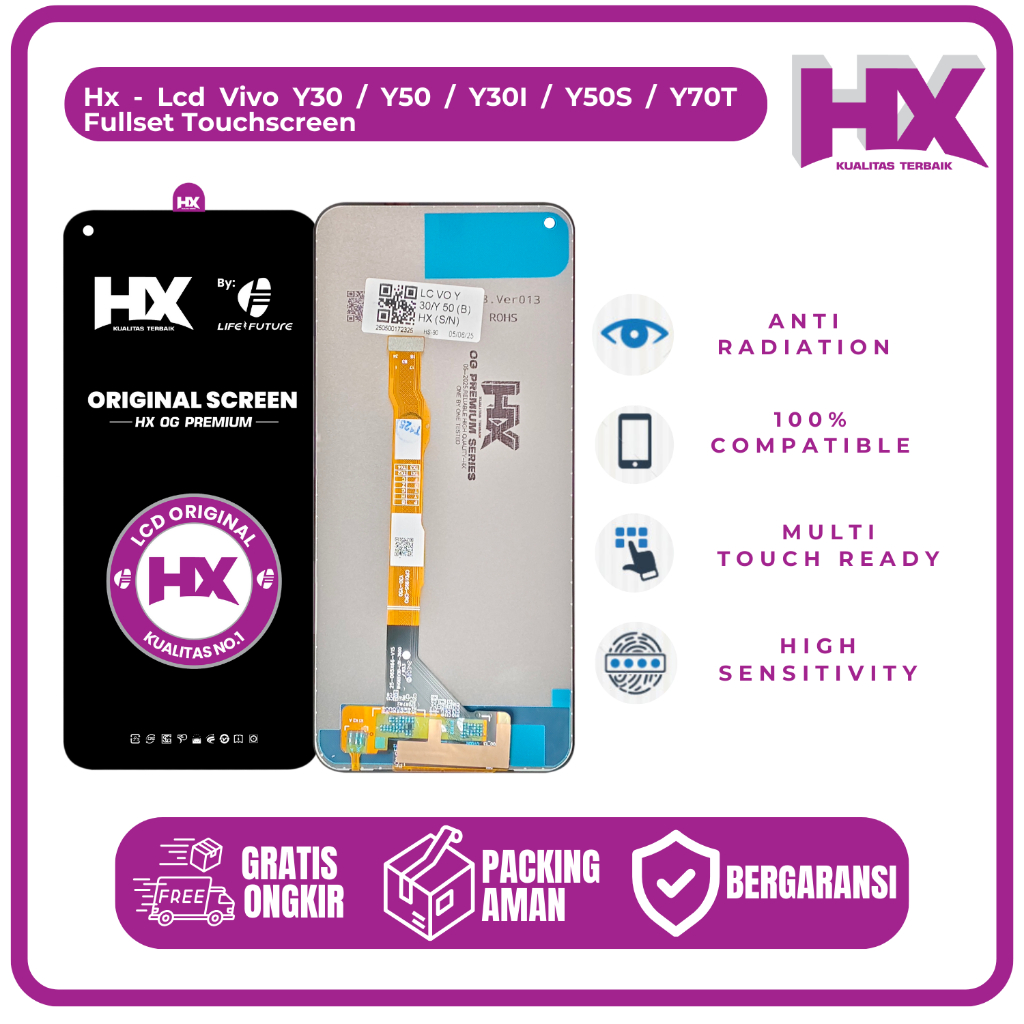 Jual Hx - Lcd Vivo Y30 / Y50 / Y30I / Y50S / Y70T Fullset Touchscreen ...