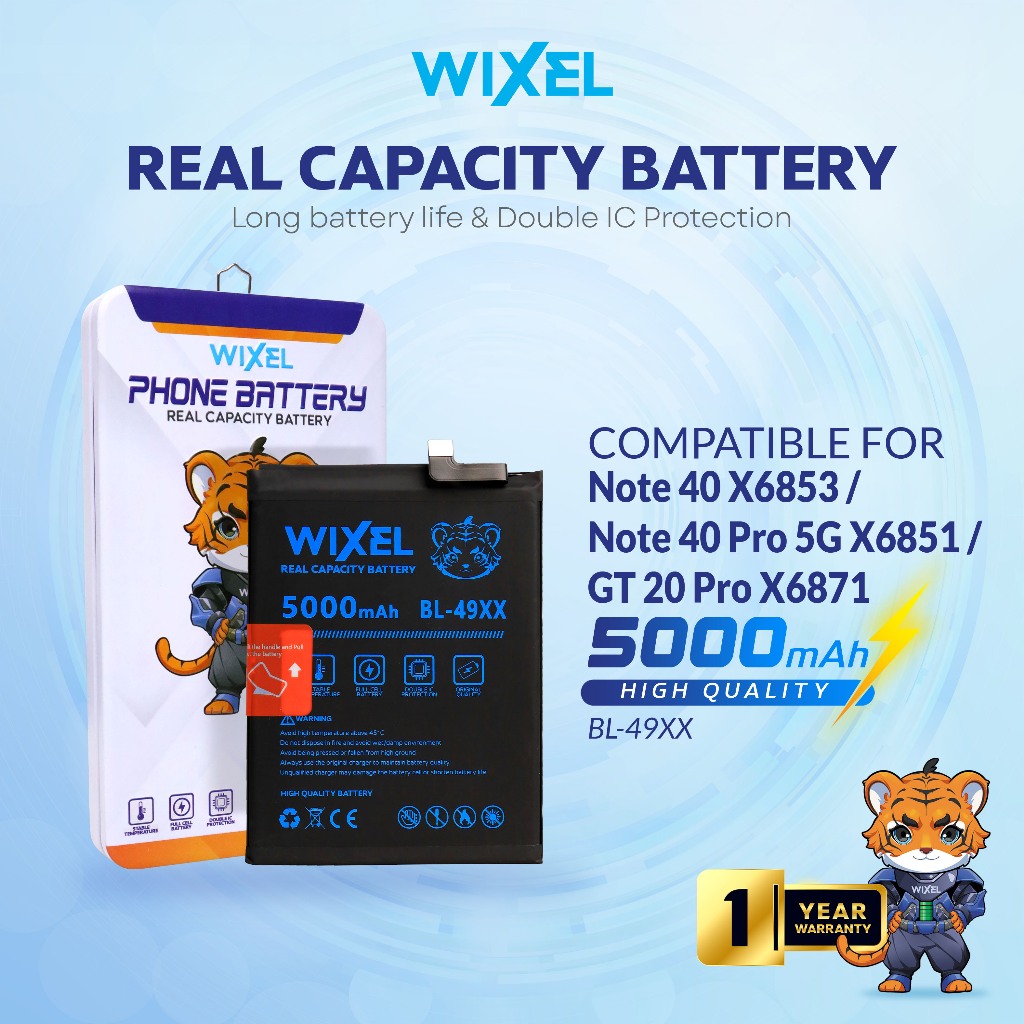 Jual WIXEL Baterai BL-49XX for Infinix Note 40 X6853 / Note 40 Pro 5G ...