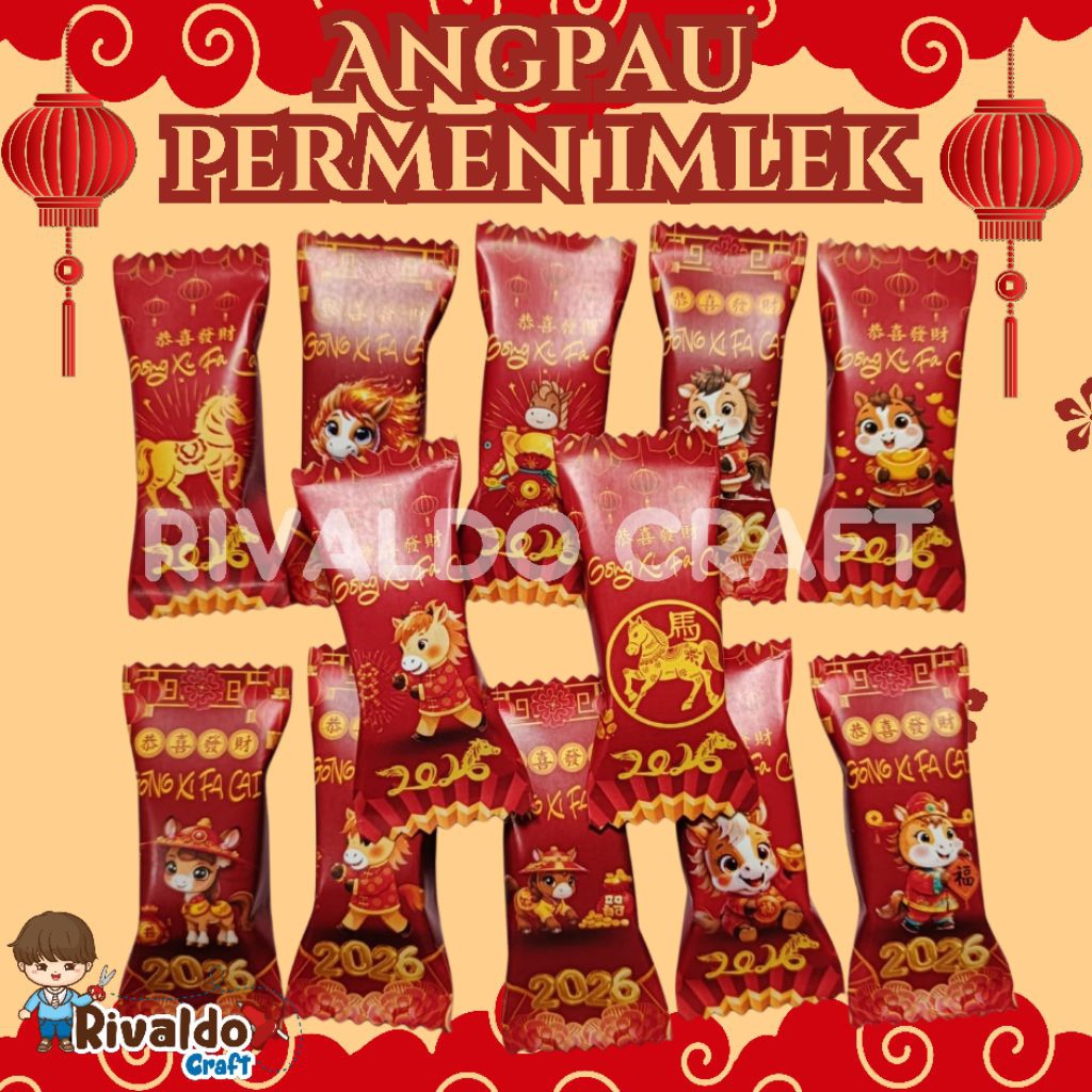 Jual Permen Angpau Imlek 2026 shio kuda apo || horse year 2026 | Shopee ...