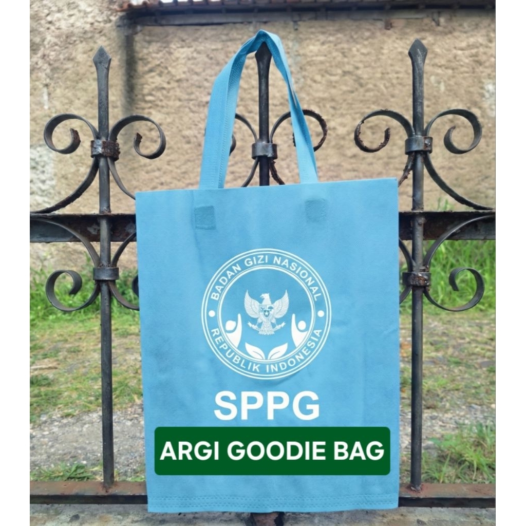 Jual ECOGI 20x25x8cm TAS MBG TAS SPUNBOND / GOODIE BAG COSTUM SABLON ...