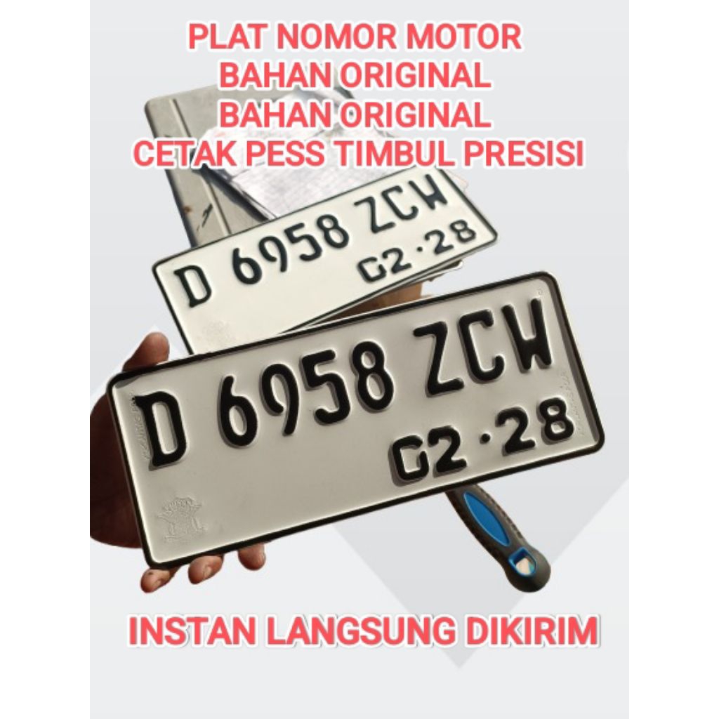 Jual PLAT MOTOR STANDAR DAN BAHAN ASLI SESUAI REQUEST | Shopee Indonesia