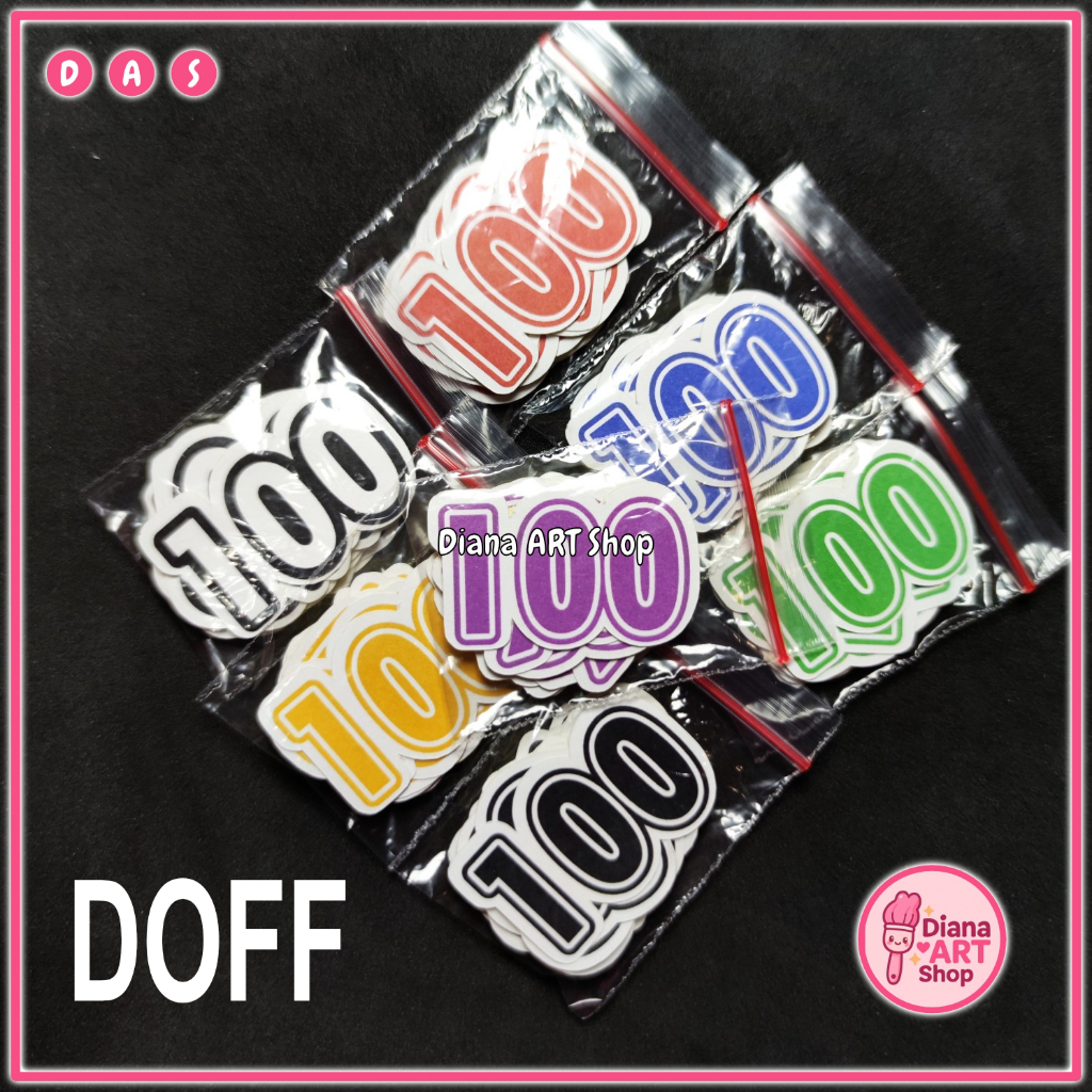 Jual isi 20 Pcs Stiker Angka warna doff Untuk Anak Belajar ukuran 2,4 ...