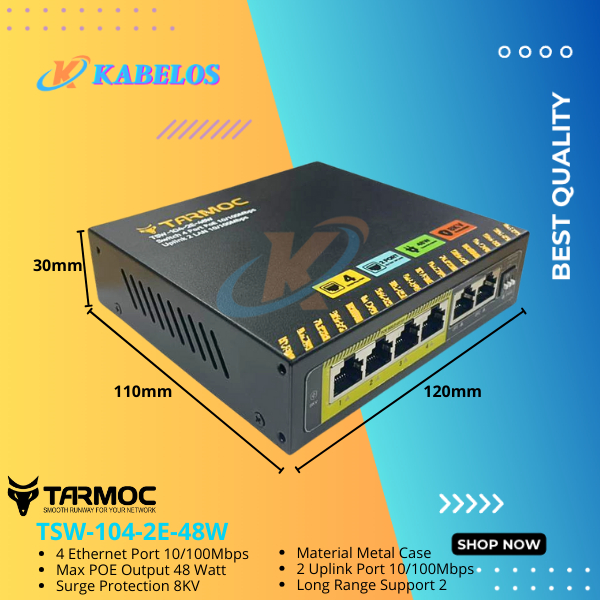 Jual Switch POE 10/100 CCTV | IP Camera | AP Wifi 4 Port + 2 Uplink ...