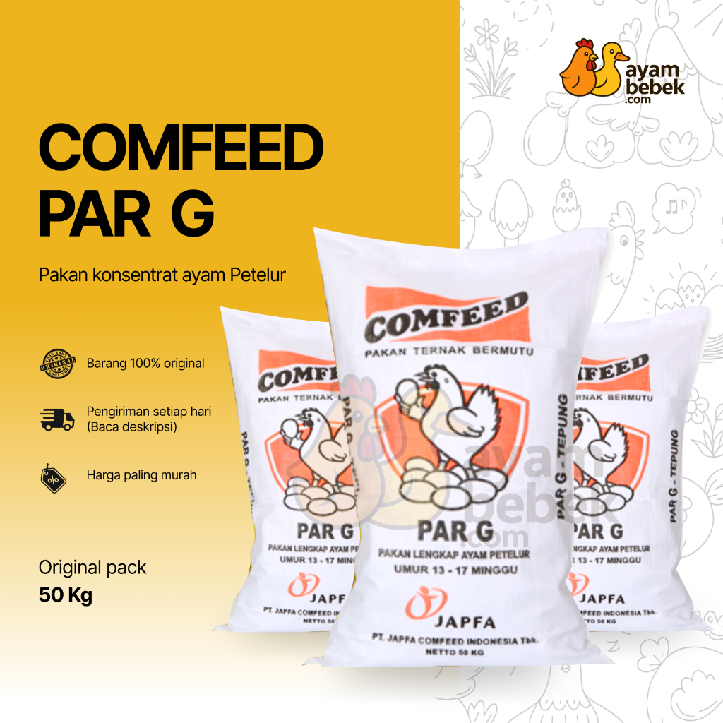Jual Comfeed PAR G - Pakan Lengkap Ayam Petelur (Grower) – Umur 11–17 ...