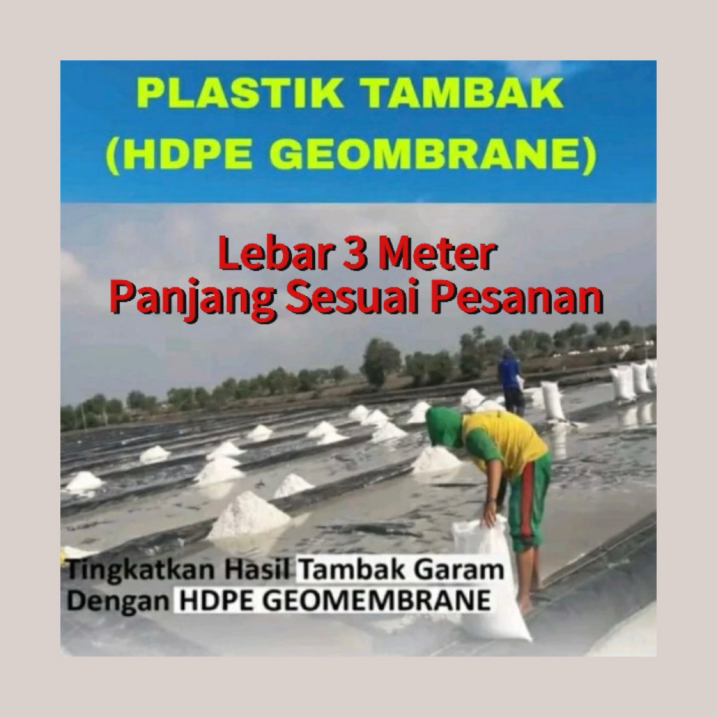 Jual Geomembran Hdpe lebar 3 meter Tebal 200 Micron ( kolam ikan ...