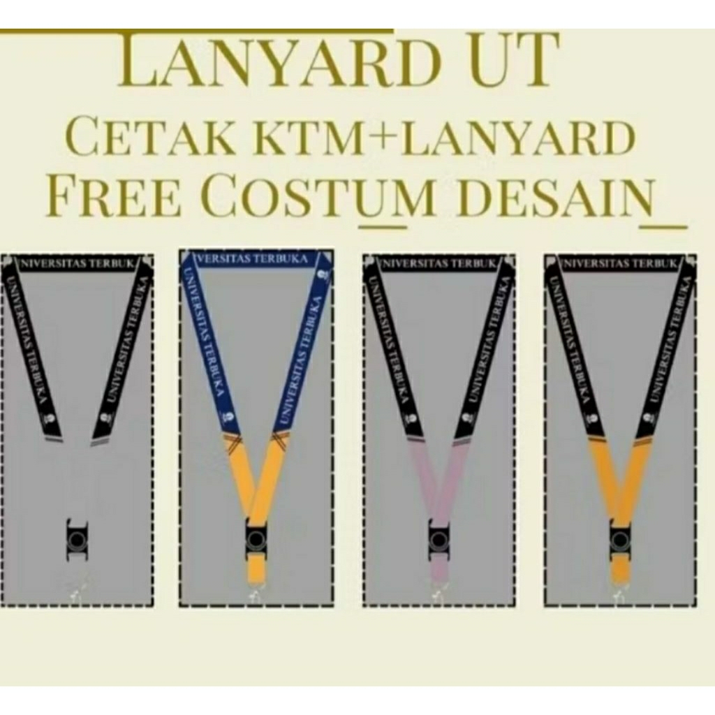 Jual LANYARD NAME TAG UNIVERSITAS TERBUKA UT CETAK KTM | Shopee Indonesia