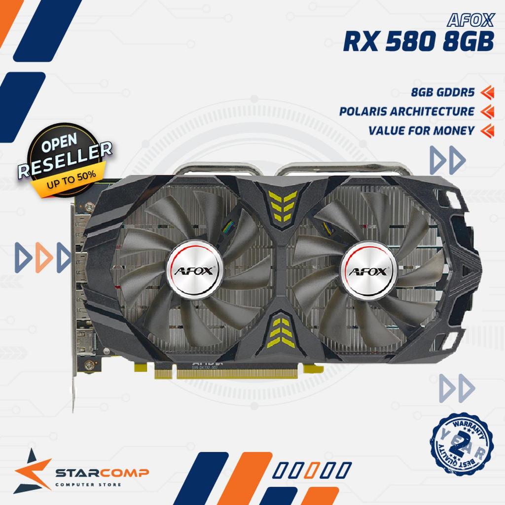 Jual AFOX Radeon RX 580 8GB GDDR5 VGA RX580 Kartu Grafis Gaming Terbaik ...