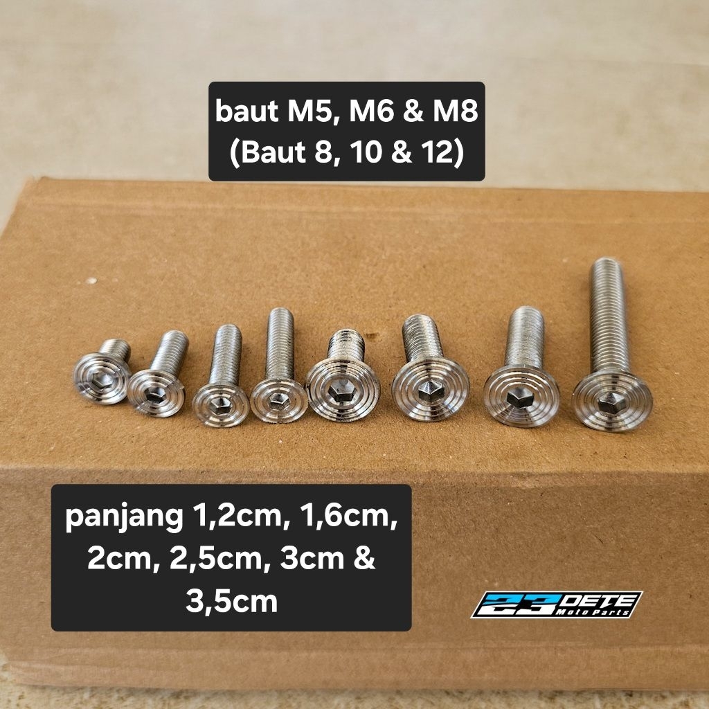 Jual Baut L slim stainless stenlis baut 8 10 12 / M5 M6 M8 model slim ...
