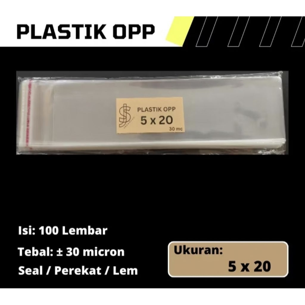 Jual Plastik OPP Size 5x20 isi 100 Lembar | Shopee Indonesia