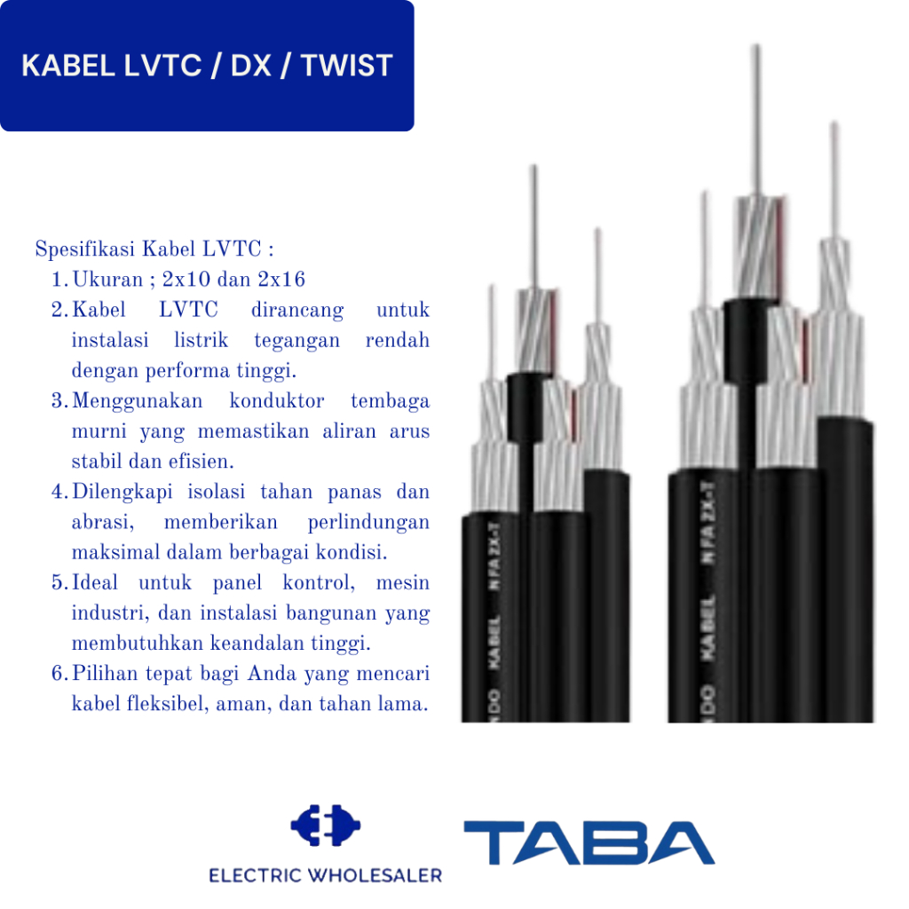 Jual KABEL SR / KABEL PLN / KABEL LVTC 2X10 2x16 | Shopee Indonesia
