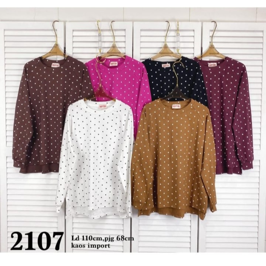 Jual KAOS POLKA KERAH BULAT BY BUTTER | Shopee Indonesia
