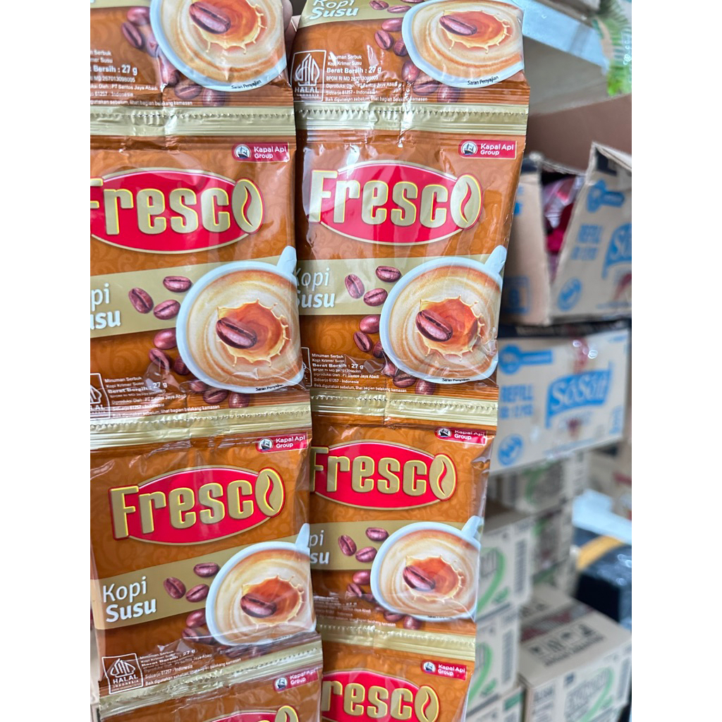 Jual Kopi FRESCO SUSU RENCENG isi 12sachet kemasan 27gr | Shopee Indonesia