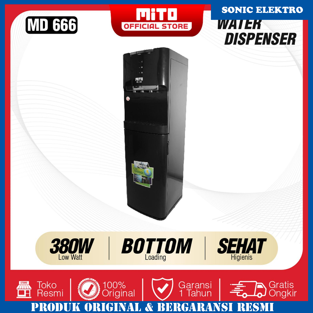Jual Dispenser Galon Bawah Dispenser MITO MD666 Panas, Dingin, Normal ...