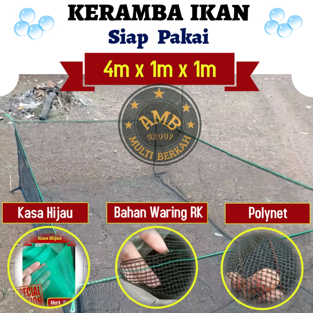Jual Keramba Ikan Hapa Jaring Apung Ukuran 4m x 1m x 1m - Ideal untuk ...