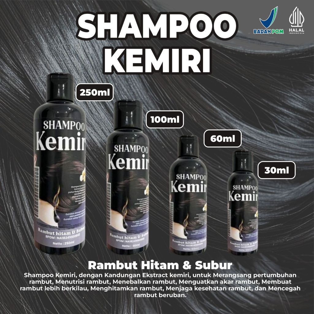 Jual Shampoo Kemiri Hitam - Shampoo Pemanjang Rambut Menebalkan dan ...