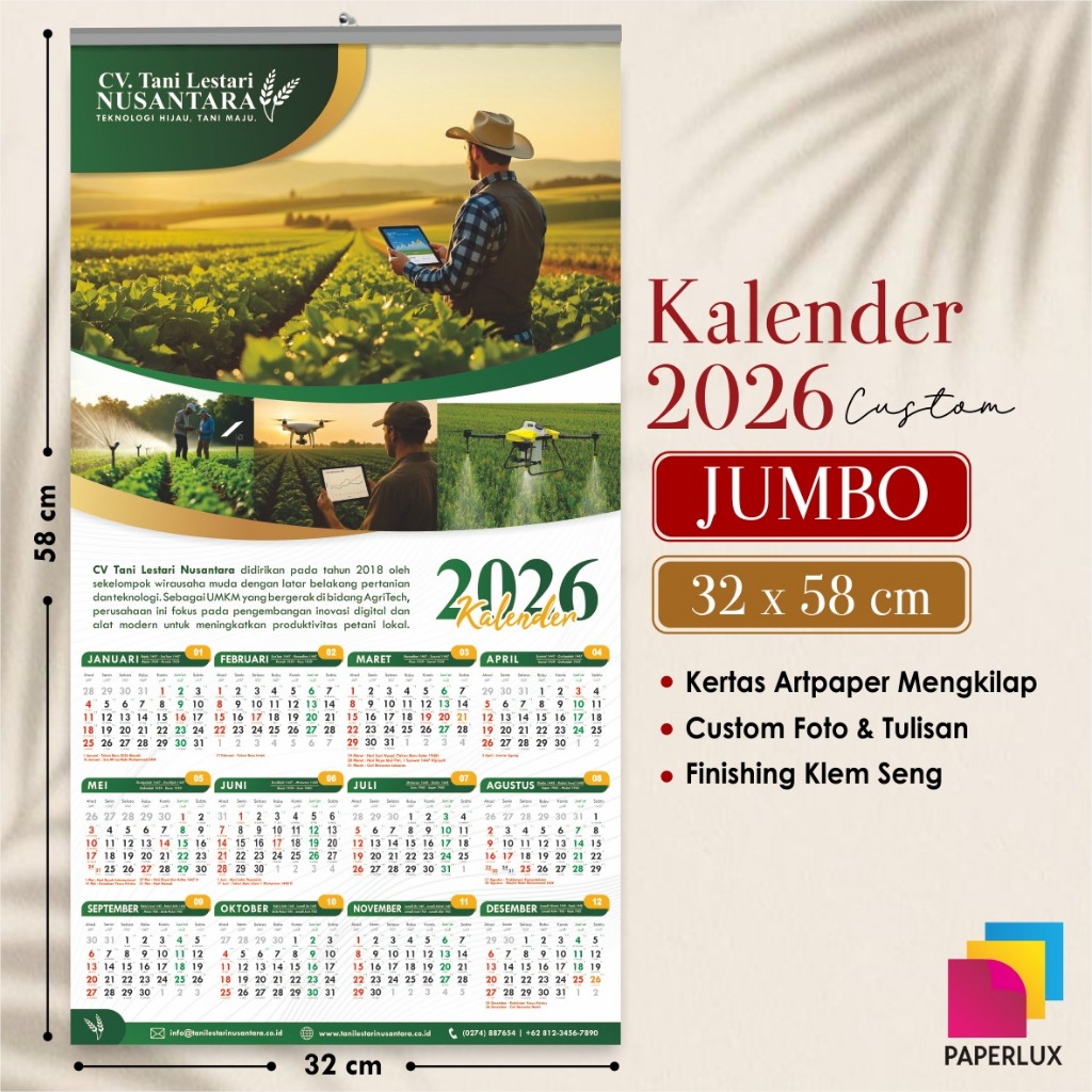 Jual CETAK KALENDER 2026 CUSTOM FOTO GLOSSY PREMIUM EKSKLUSIF MURAH ...