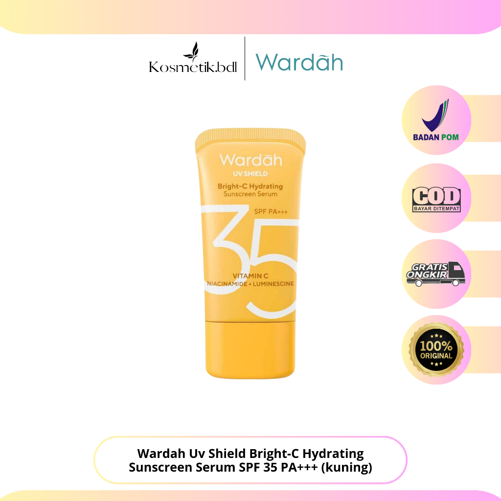 Jual Wardah Uv Shield Bright-C Hydrating Sunscreen Serum SPF 35 PA ...