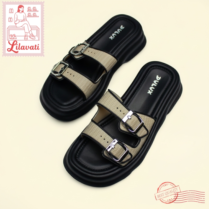 Jual LILAVATI Sandal Platform Estetik Korea Style Sandal Selop Wanita ...