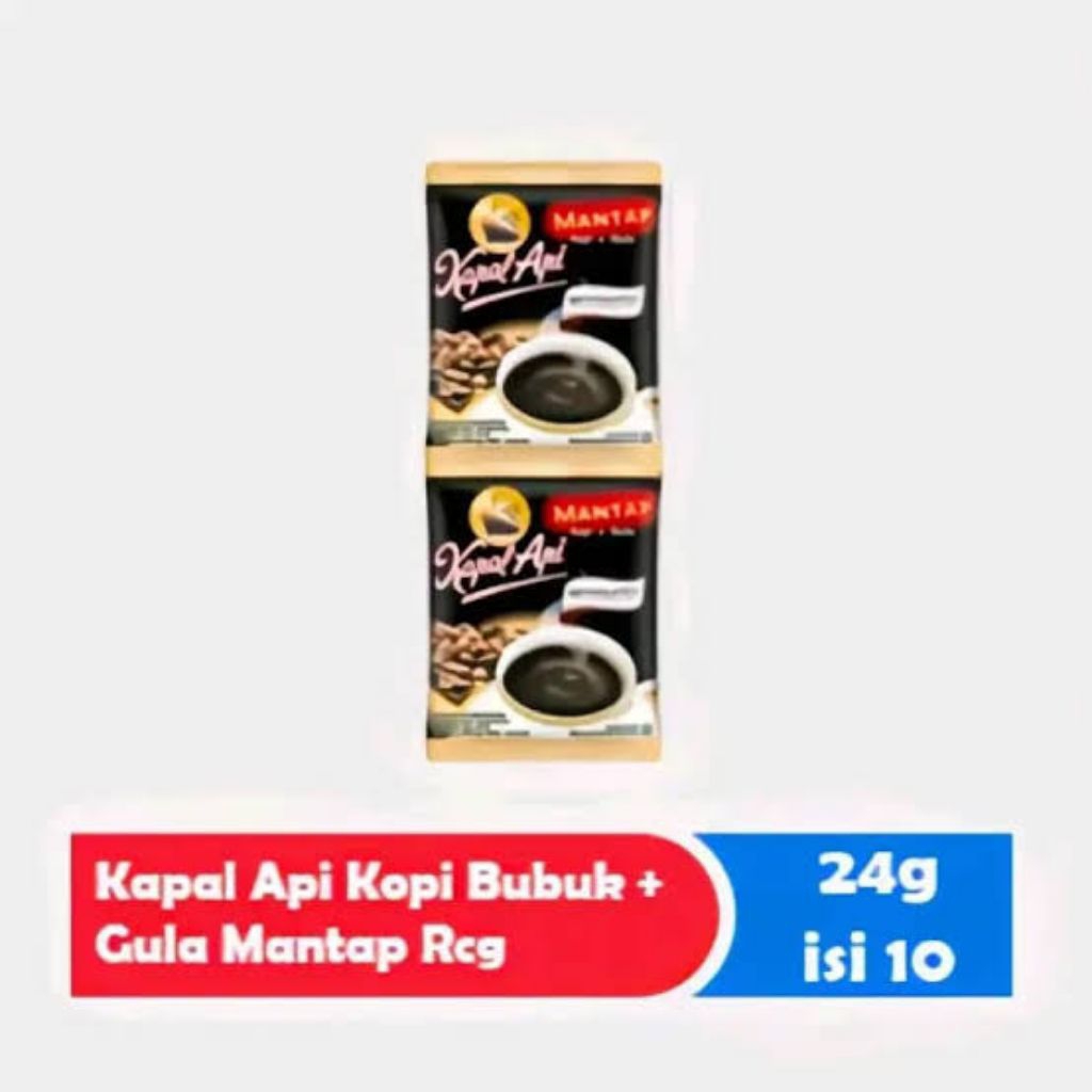 Jual kopi kapal api mantap 24gr renteng 10 sachet | Shopee Indonesia