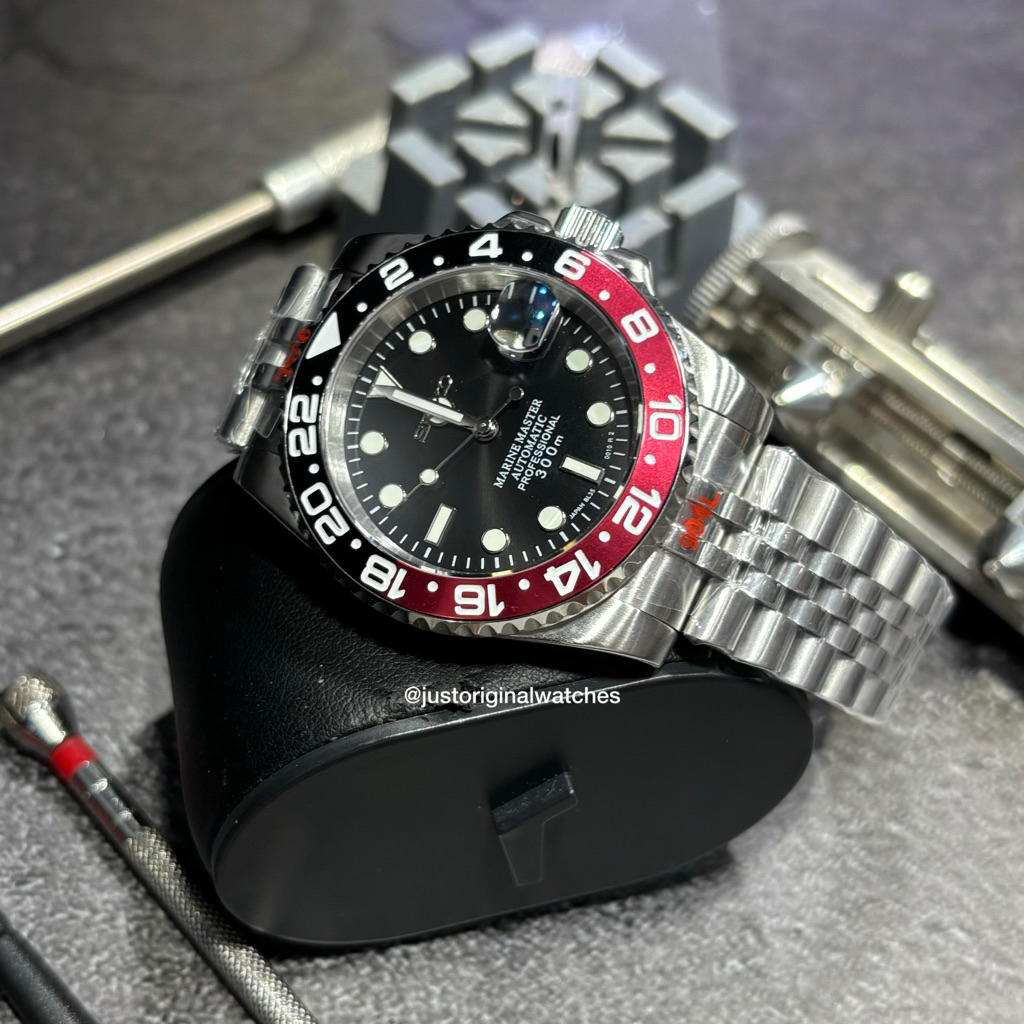 Jual Seikomod Coke Automatic NH35 GMT Sapphire | Shopee Indonesia