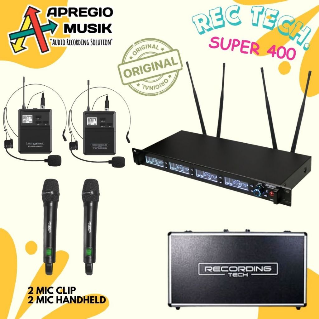Jual Recording Tech RT Super400 Super 400 CF HH CL 4 mic dynamic 4 mic ...