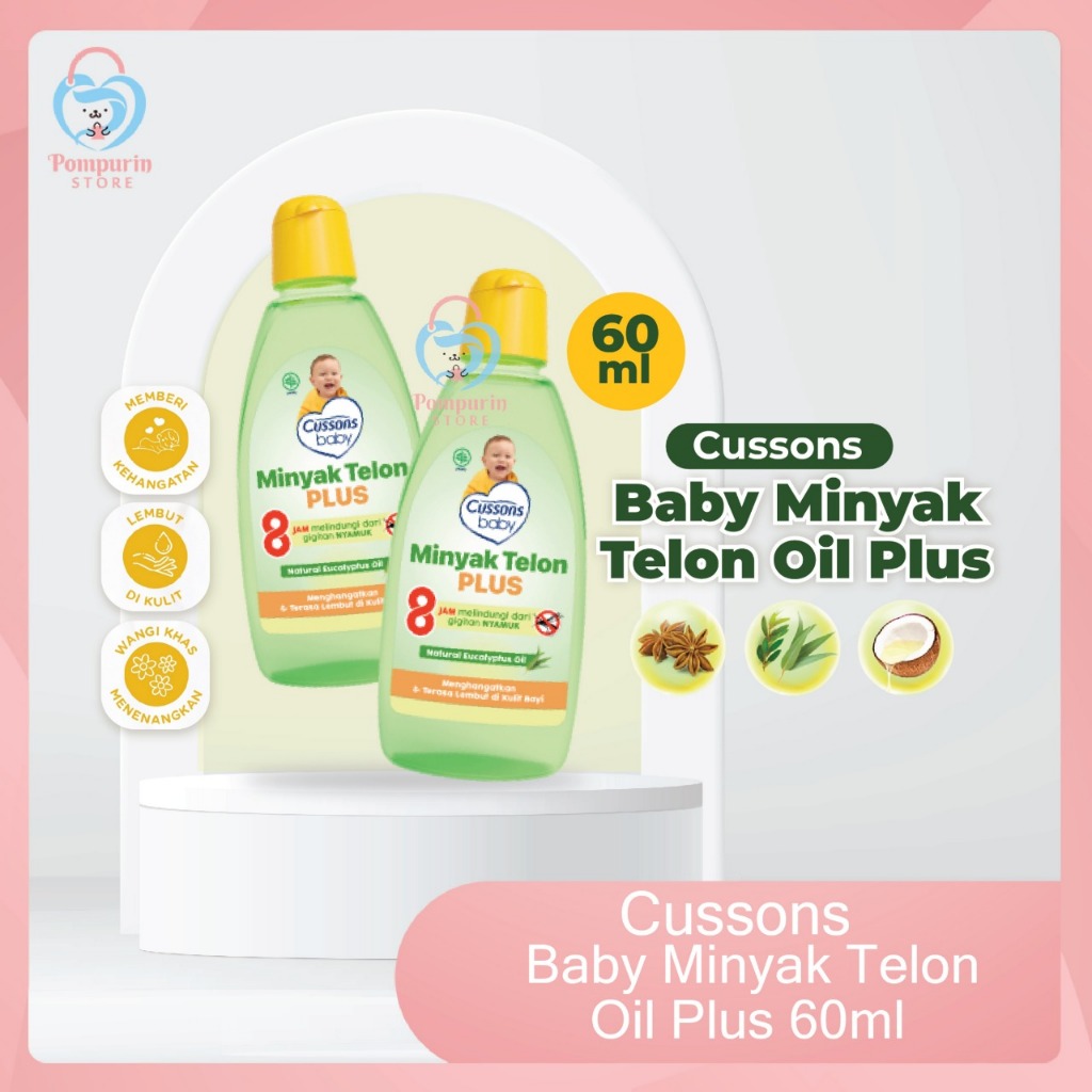 Jual Cussons Baby Minyak Telon Oil PLUS 60ml - Minyak Telon Oil Plus 8 ...