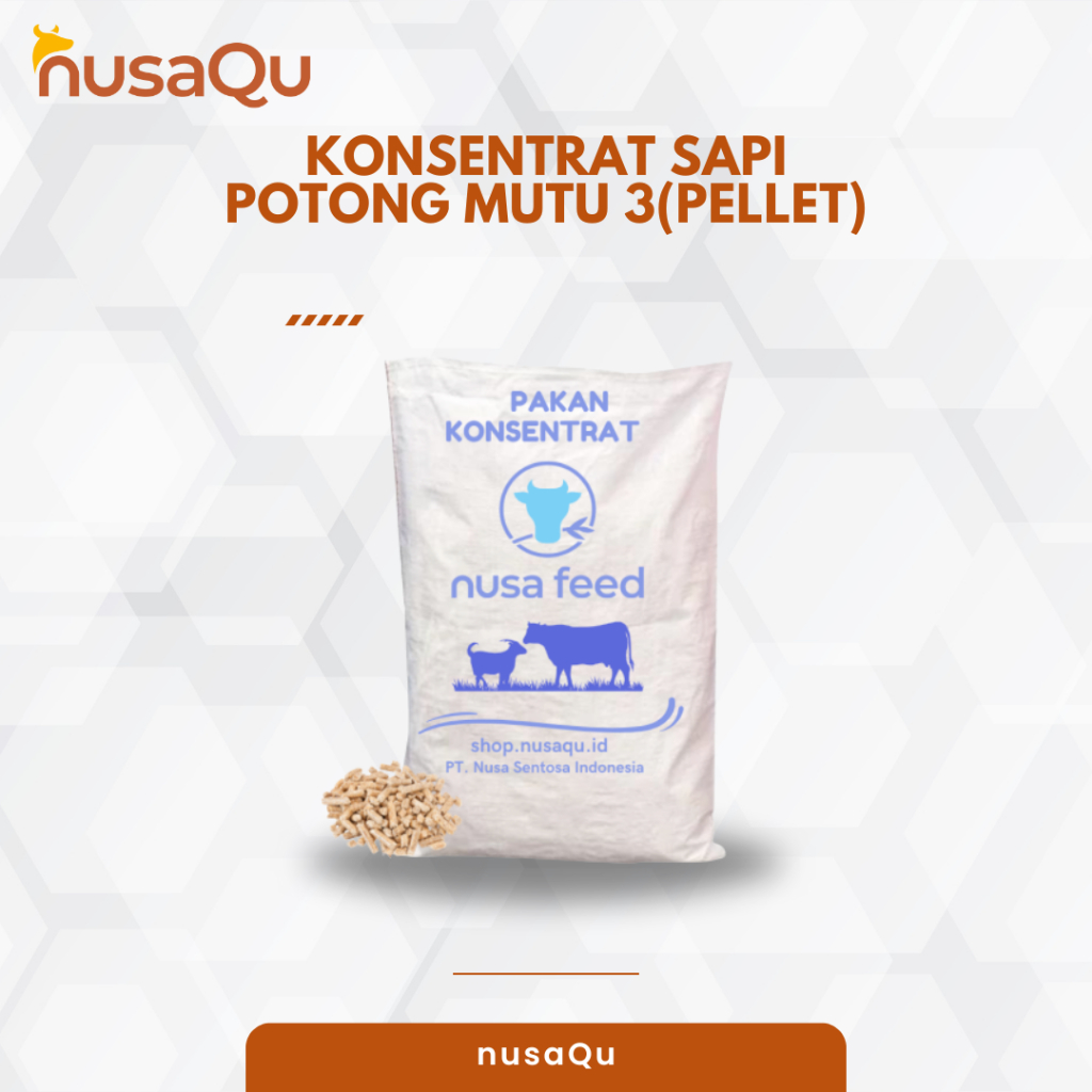 Jual Konsentrat sapi Potong mutu 3(PELLET) | Nusafeed | Shopee Indonesia