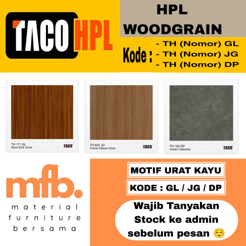 Jual TACO HPL WOODGRAIN LEMBARAN / HPL MOTIF KAYU ALAMI TACO | HPL LEMBARAN MOTIF KAYU ...